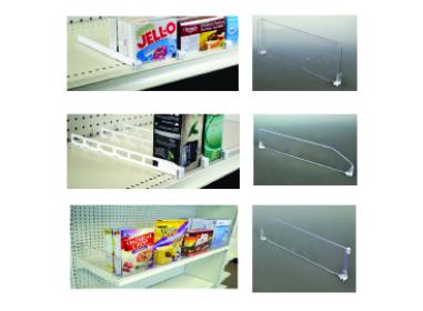 Shelf Dividers | Product Pusher Trays | Rails and Product Stops | STM ...